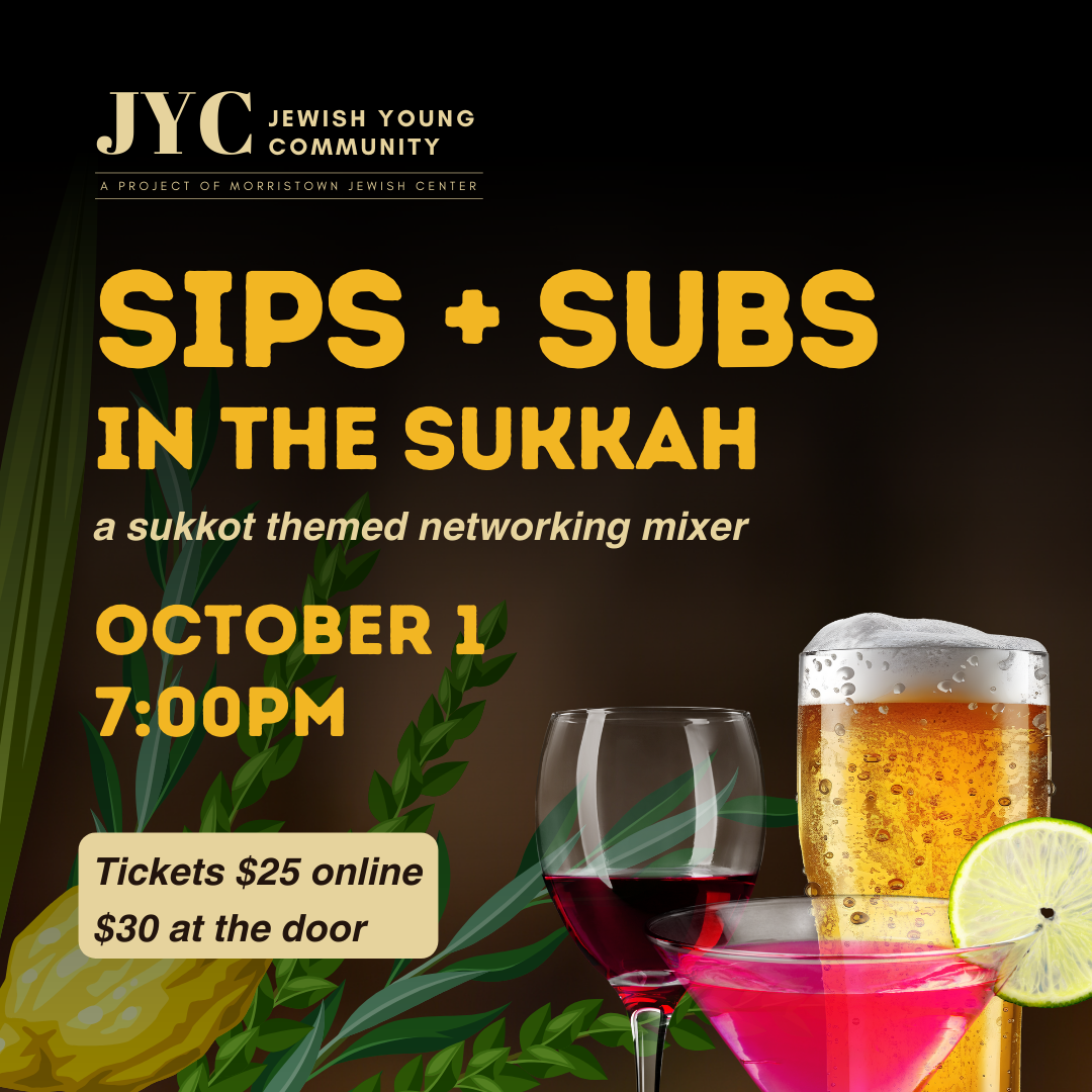 Sips and Subs in the Sukkah Oct 1, 7:00pm